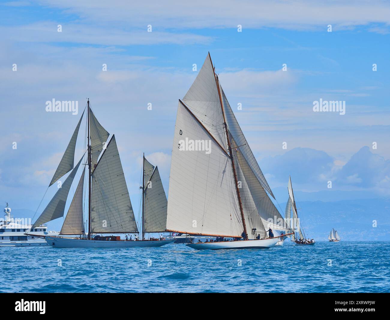 Classic yacht Tuiga at Les Voiles d'Antibes 2024 in Antibes on the ...