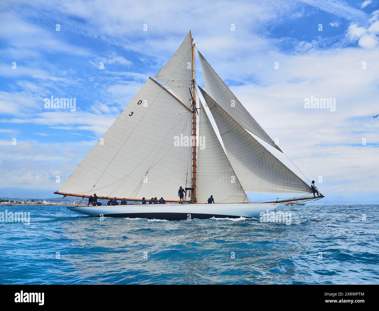 Classic yacht Tuiga at Les Voiles d'Antibes 2024 in Antibes on the ...