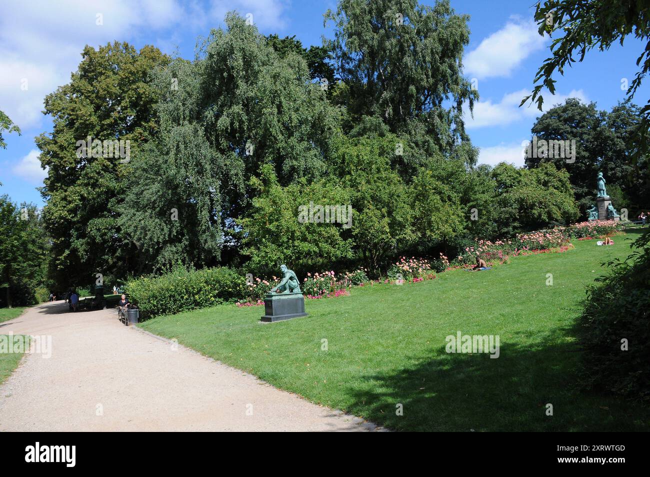 Copenhagen/ Denmark/12 August 2024 / Visitor enjoy sunshine summer ...