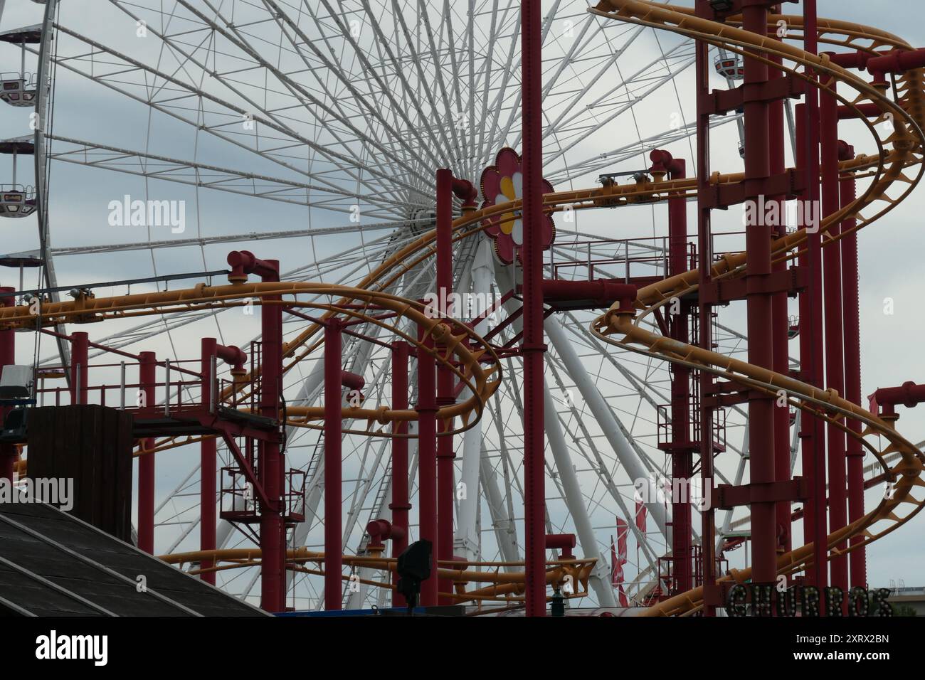 Roller coaster /Carousel Stock Photo - Alamy