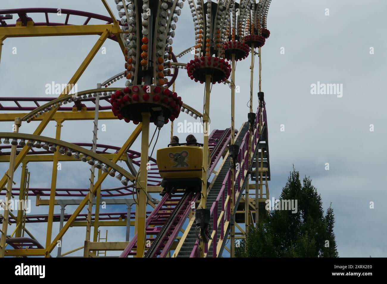 Roller coaster /Carousel Stock Photo - Alamy