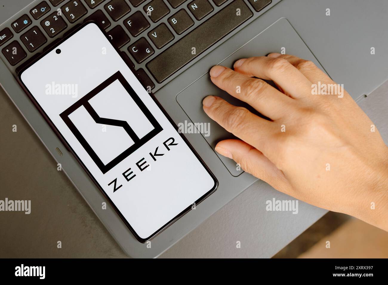 In this photo illustration, the Zeekr Intelligent Technology Holding ...