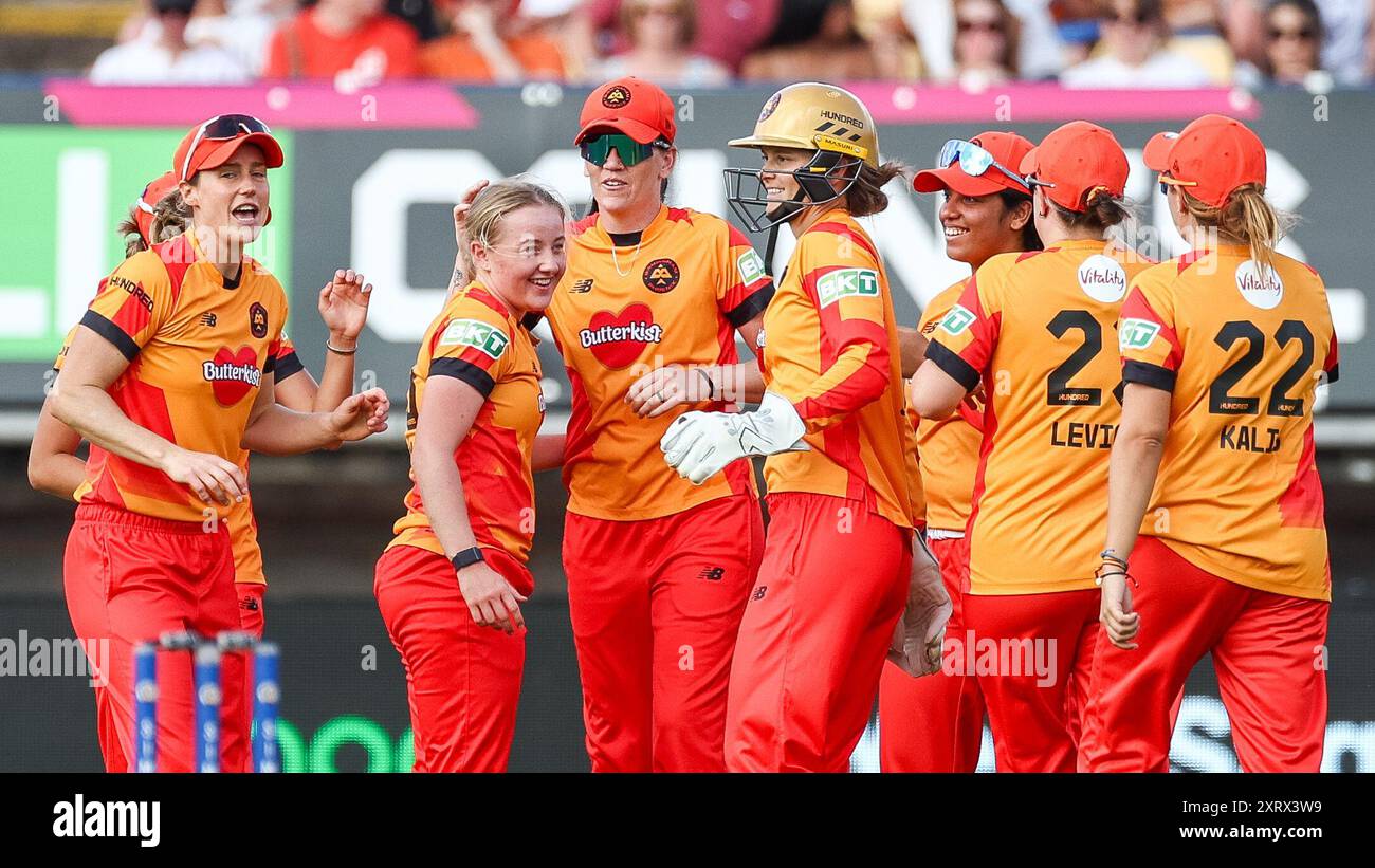 Birmingham, UK. 12th Aug, 2024. Charis Pavely of Birmingham Phoenix ...