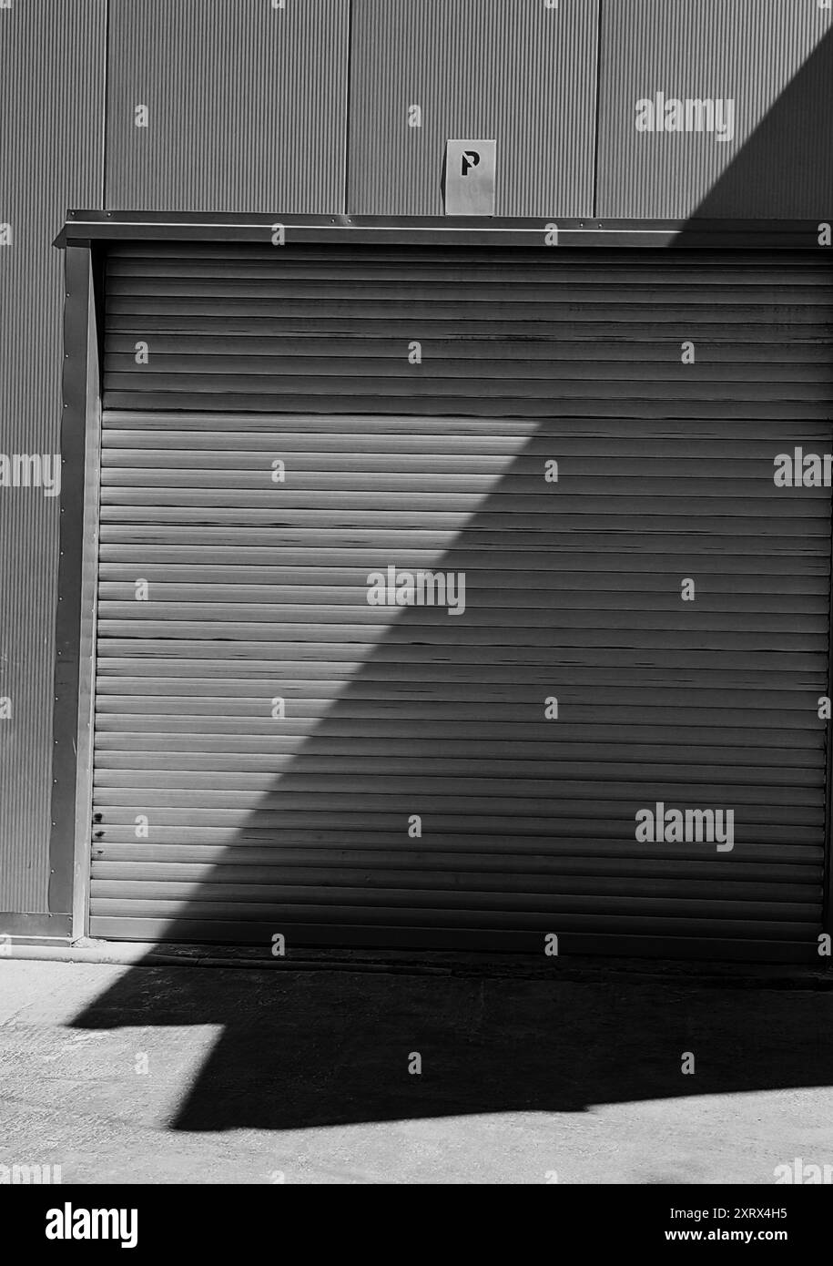 Garage Door on the Street: Light, Shadow, and the Abstract Number 7 ...