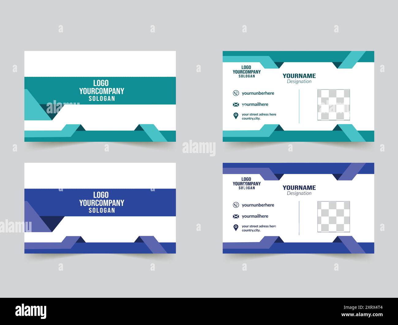 business card design . double sided business card template modern and ...