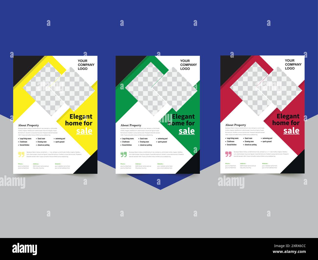 real state flyer design template template Stock Vector Image & Art - Alamy