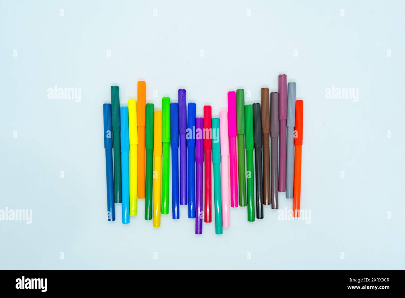 Colorful Sign Pens Mocku p in an Office Setting Isolated White ...