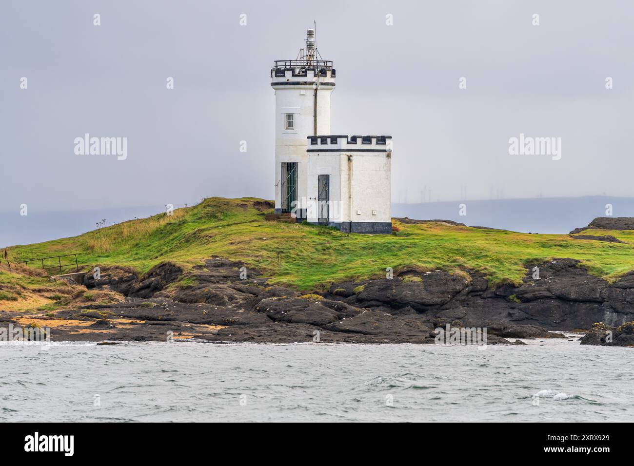 Elie Ness Lighthouse in Ruby Bay in Elie, Fife, Scotland, UK Stock ...