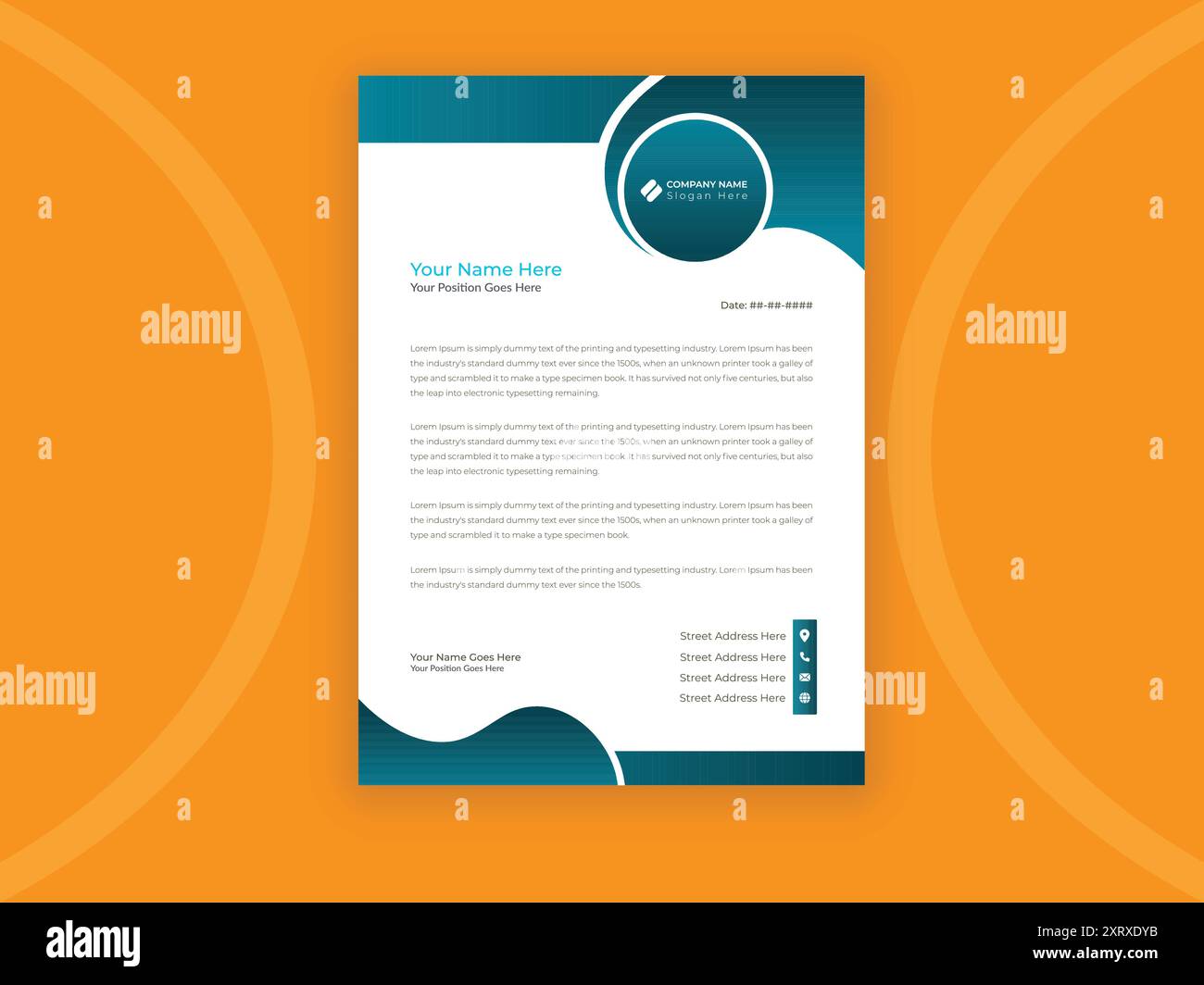 letterhead flyer corporate official minimal creative abstract ...