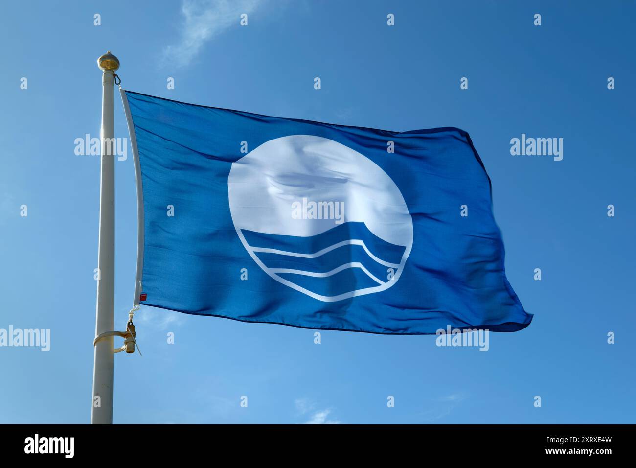 Flag signifying annual certified water quality rating award for a beach ...