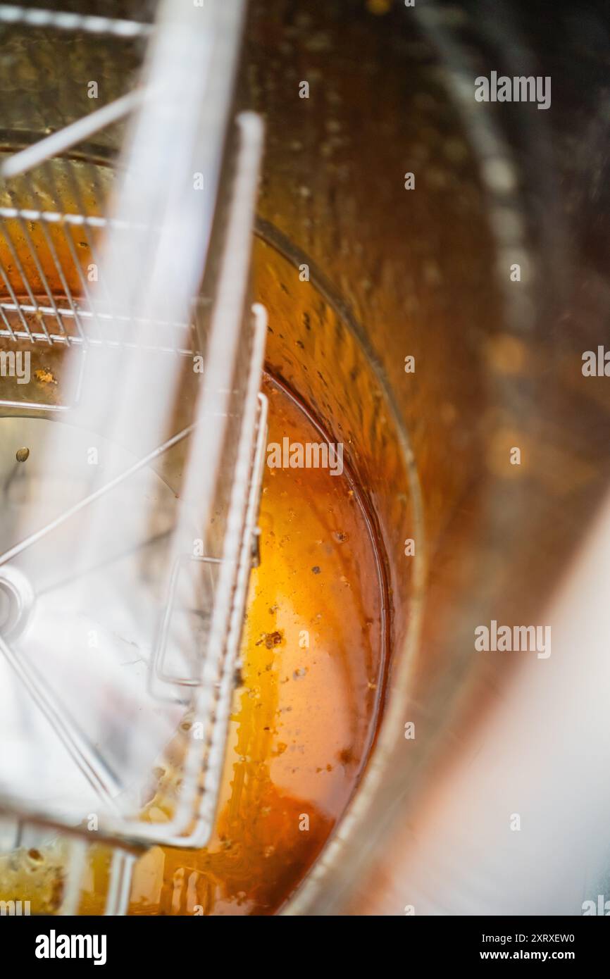 Extracted Honey on the Bottom of the Barrel of an Centrifugal Extractor ...