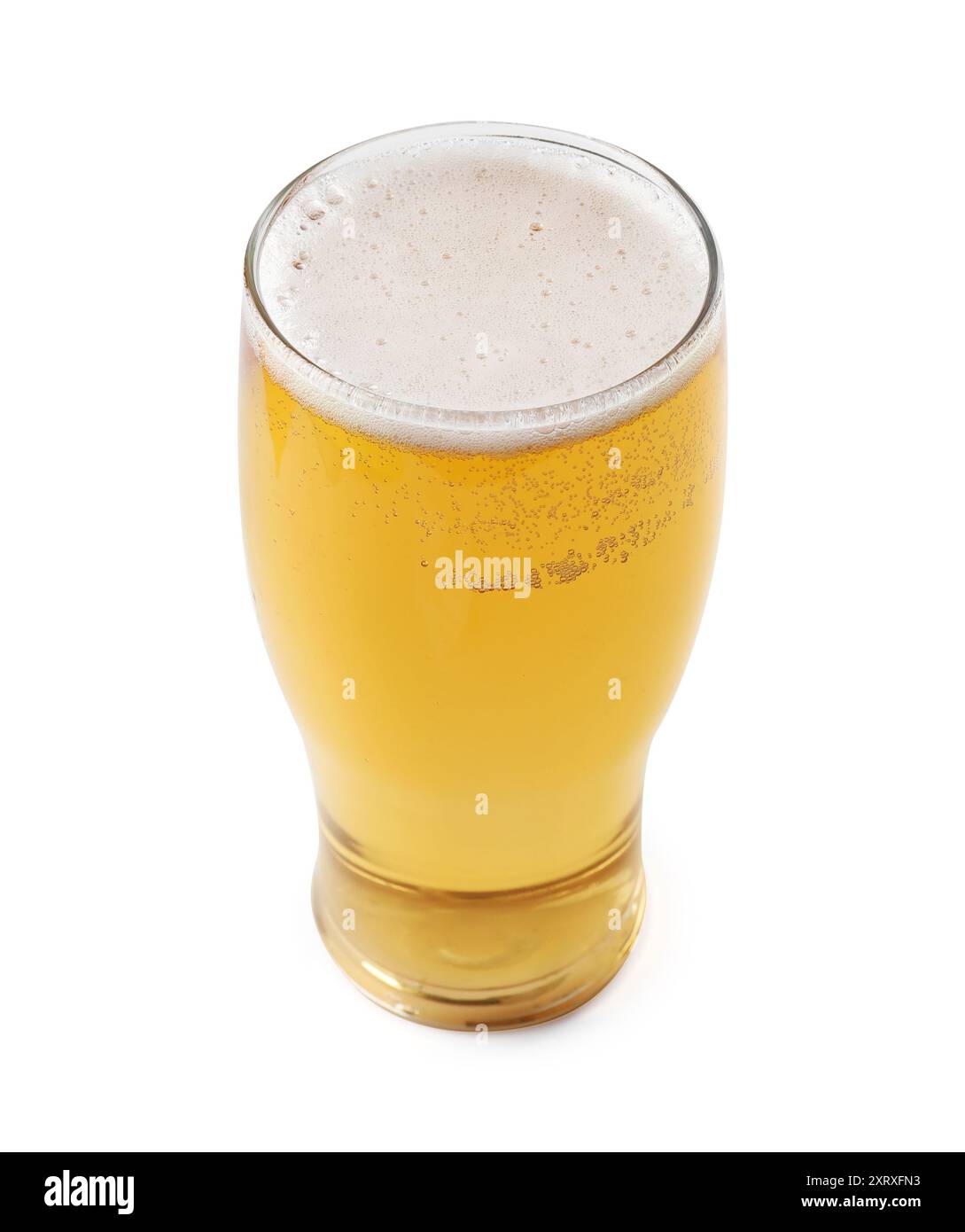 Glass of light beer isolated on white Stock Photo - Alamy