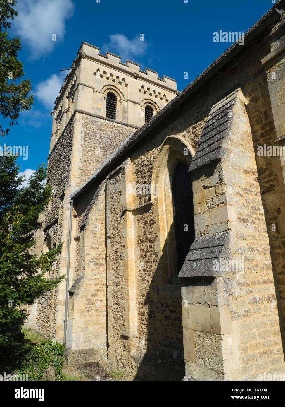 The beautiful Romanesque-style Norman church of St Mary the Virgin is ...