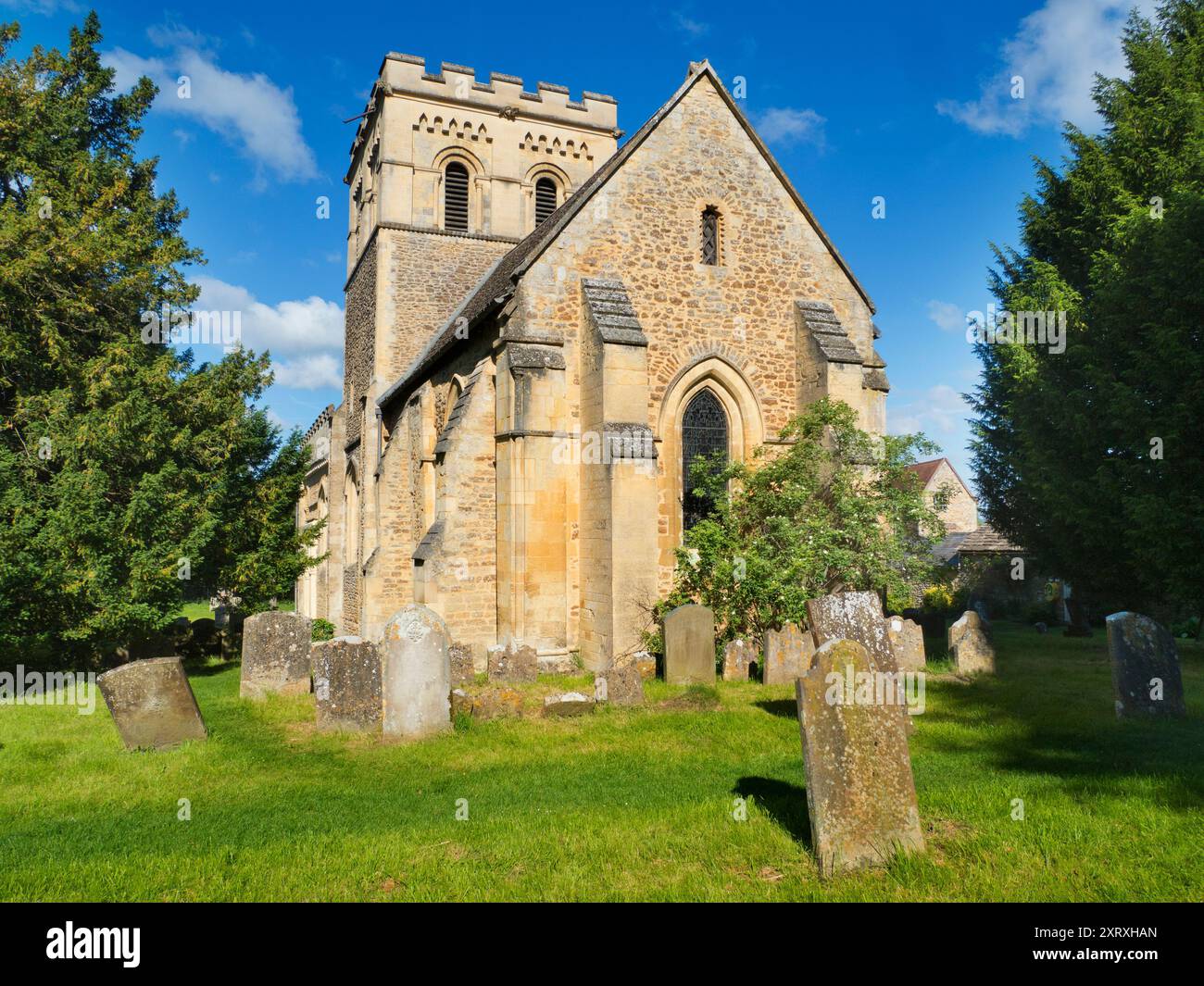 The beautiful Romanesque-style Norman church of St Mary the Virgin is ...