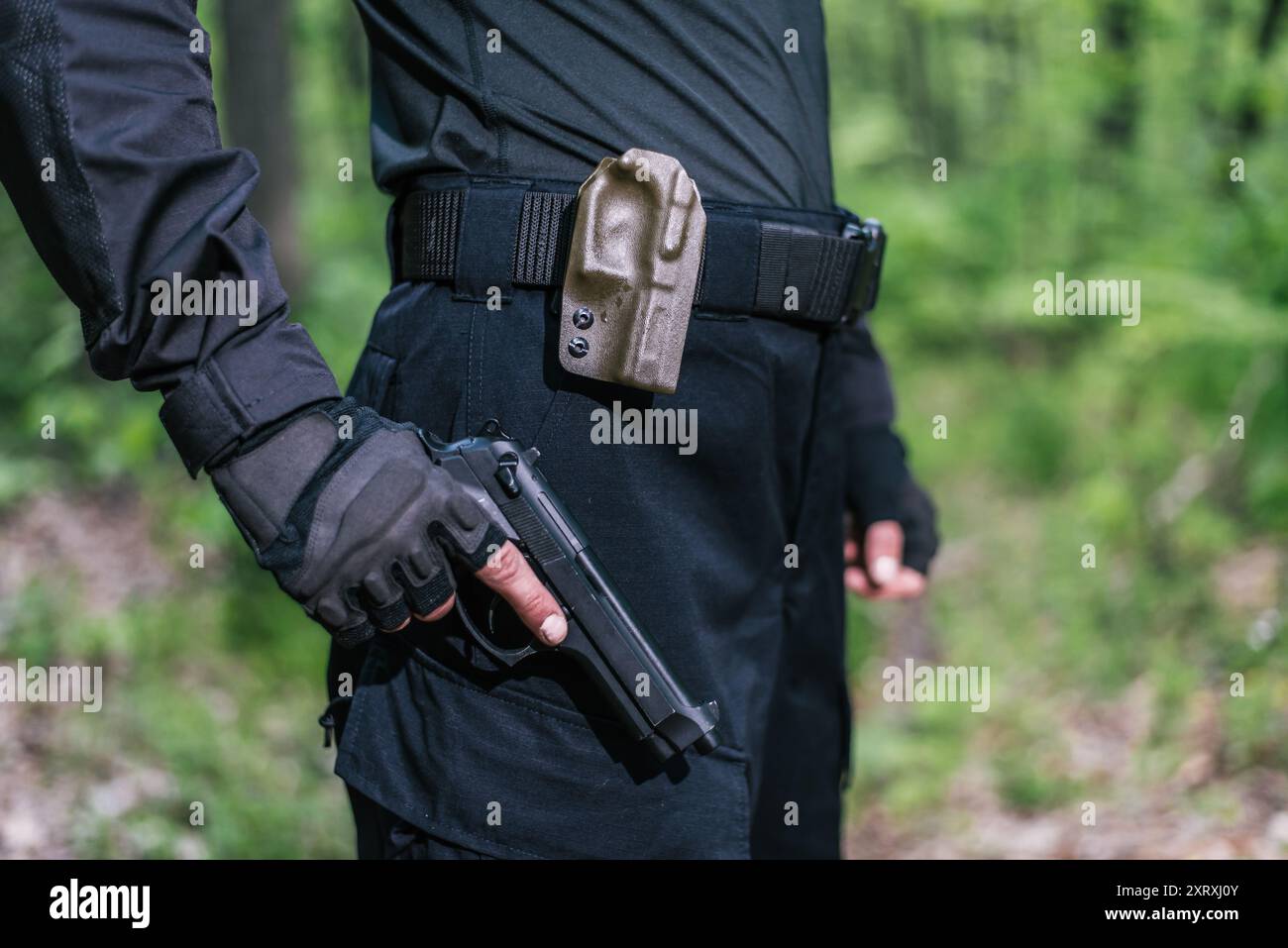 White revolver gun in holster hi-res stock photography and images - Alamy
