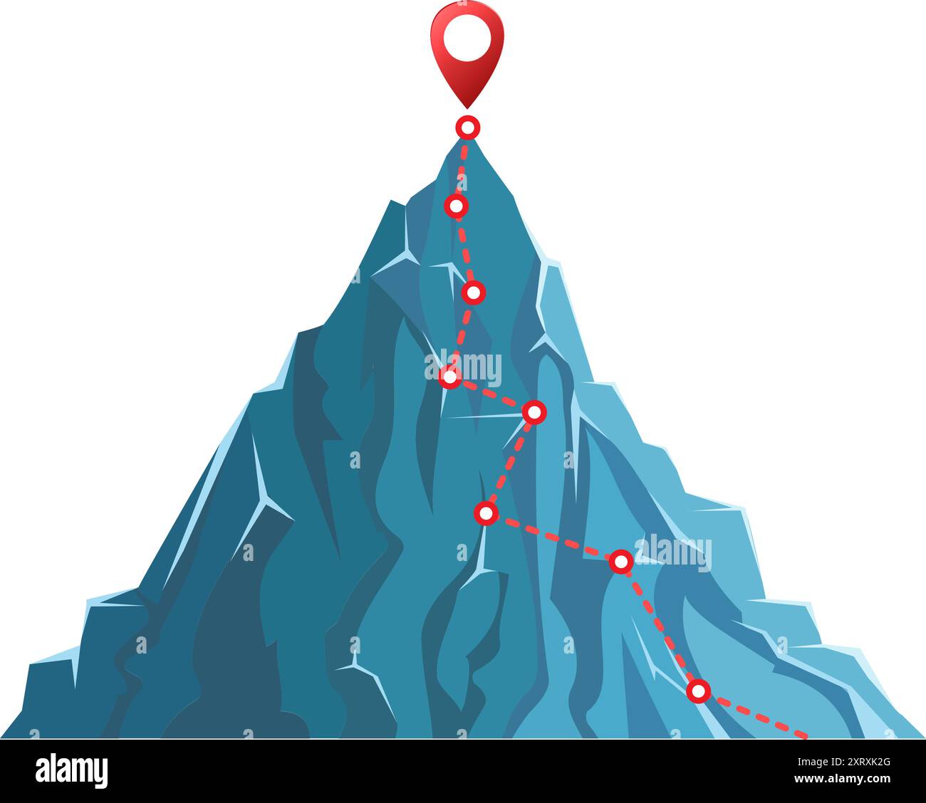 Mountain climbing route map hi-res stock photography and images - Alamy