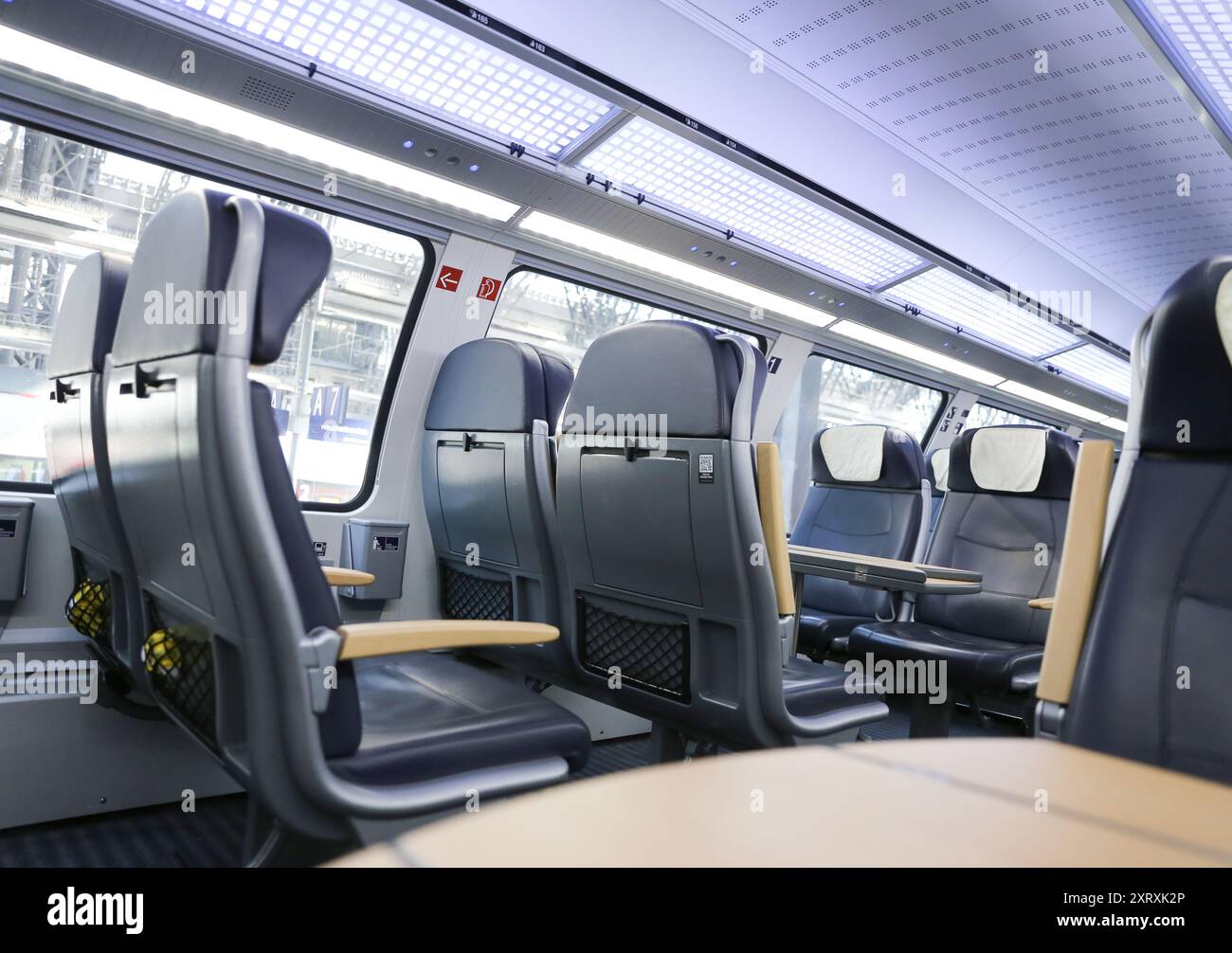 regional train the first class compartment Stock Photo - Alamy