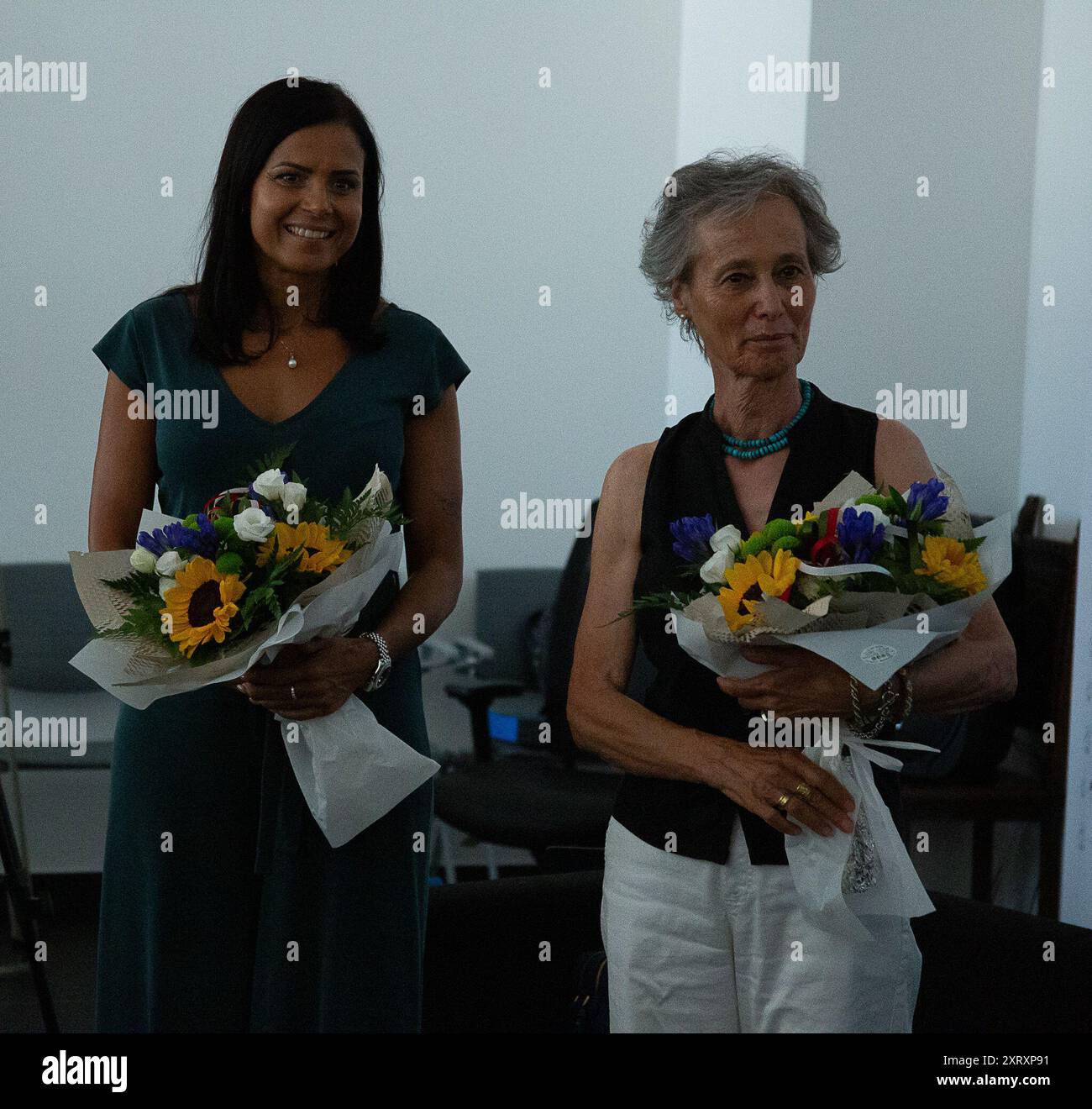 Trento, Italia. 12th Aug, 2024. Jawhara Saddougui and Mirta Alberti ...