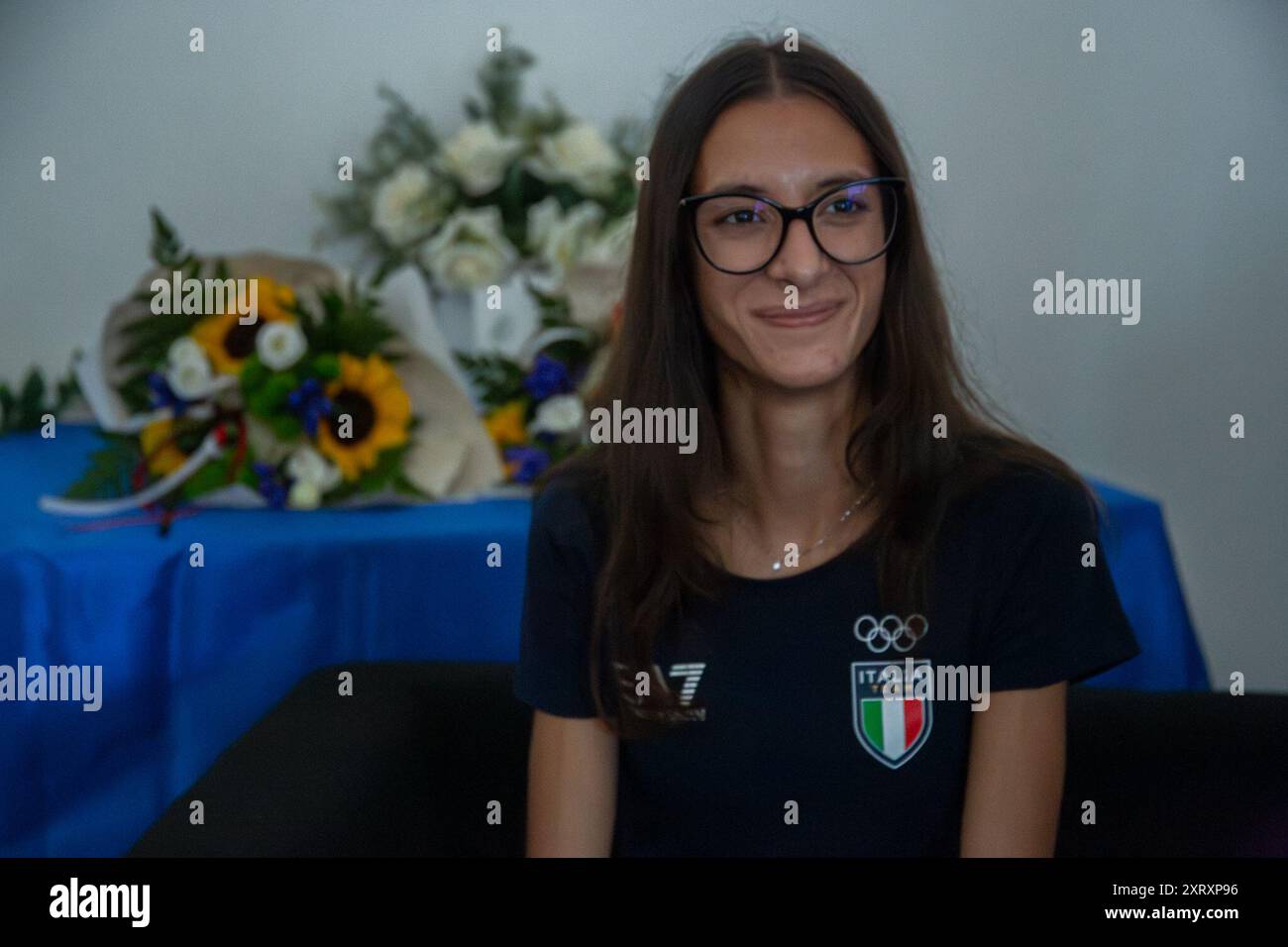 Trento, Italia. 12th Aug, 2024. Italy's Nadia Battocletti, winner of ...