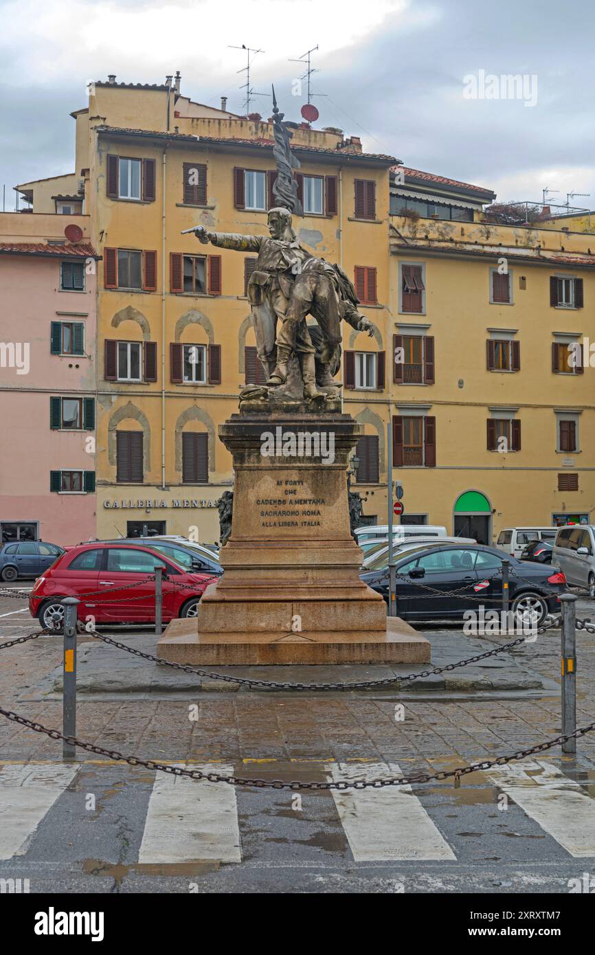 Florence, Italy - February 2, 2018: Monument to Fallen Garibaldi ...