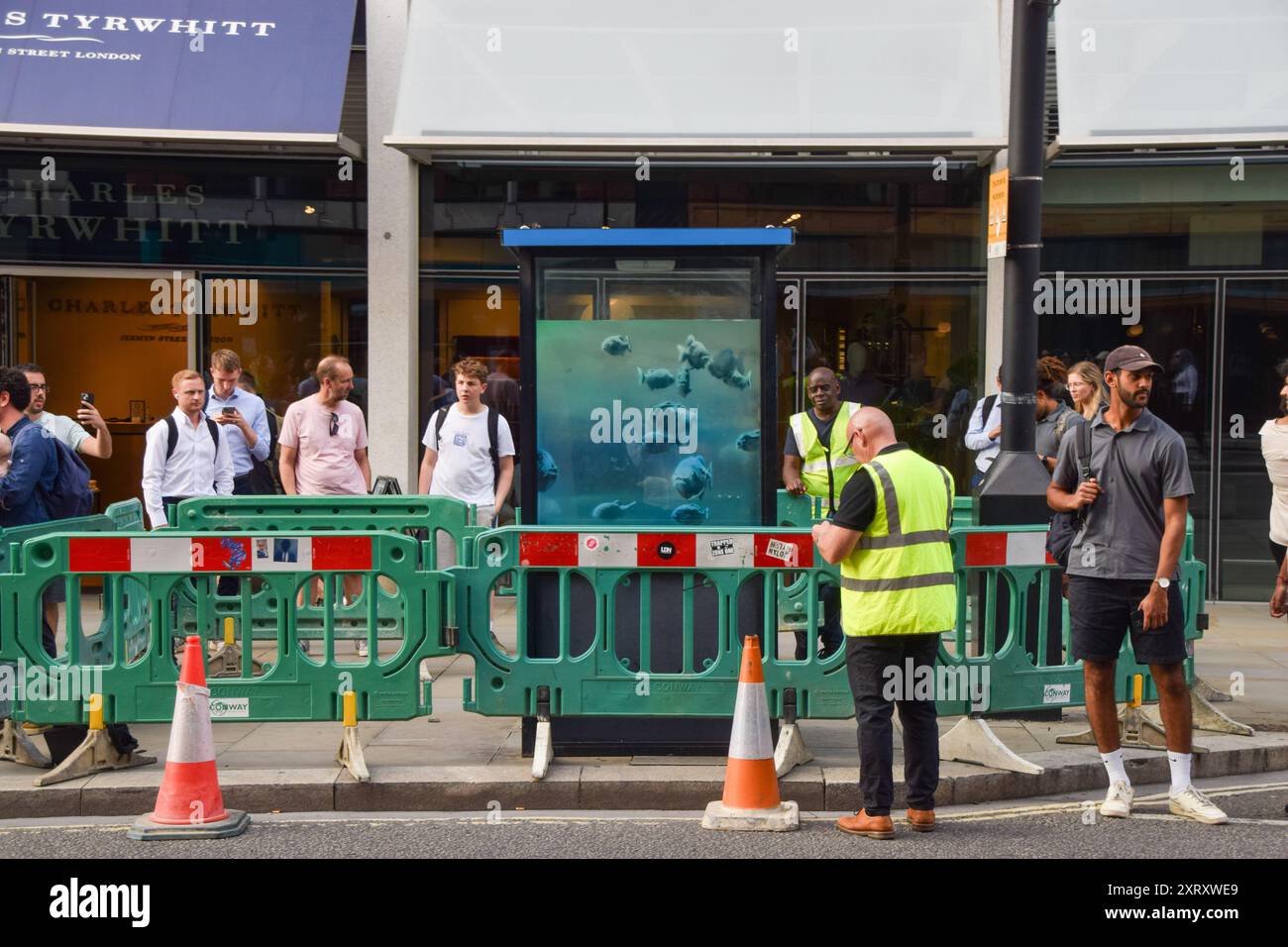 Banksy police box hi-res stock photography and images - Alamy