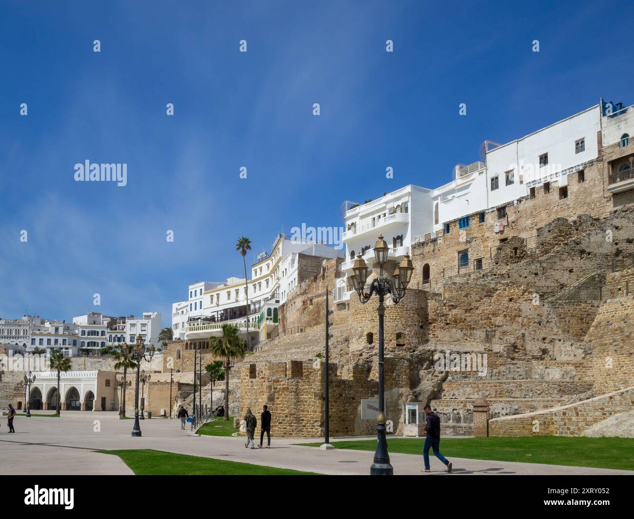Tangier city wall with the medina Stock Photo - Alamy