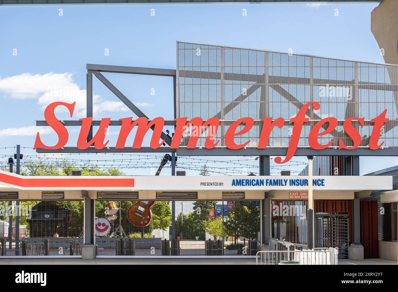 The entrance to Summerfest in downtown Milwaukee. Summerfest is an annual multi-day music ...