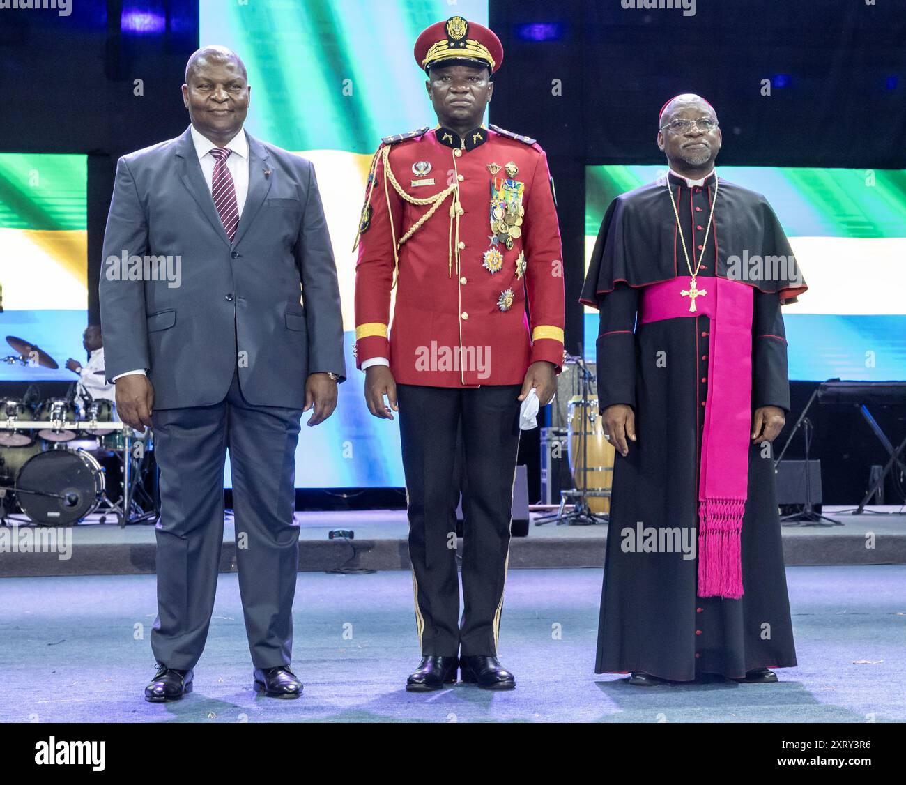 The president of the Transition, Brice Clotaire Oligui Nguema during ...
