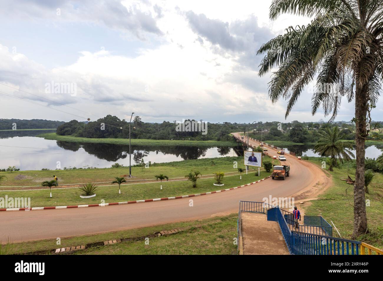 View of a street in Makokou (Northeast Gabon), March 20, 2024 Stock ...