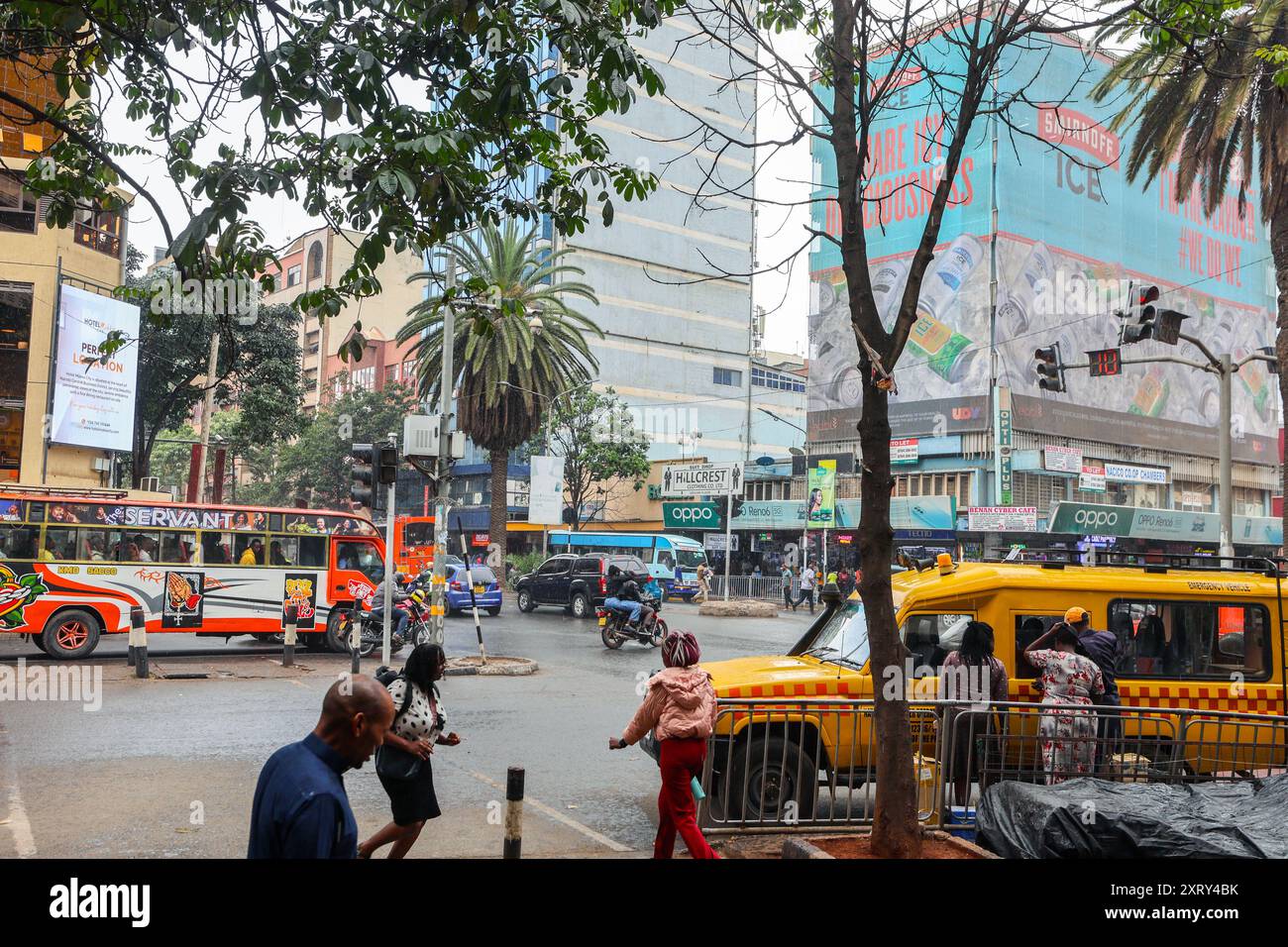 View of a street in downtown Nairobi, February 27, 2024 Stock Photo - Alamy