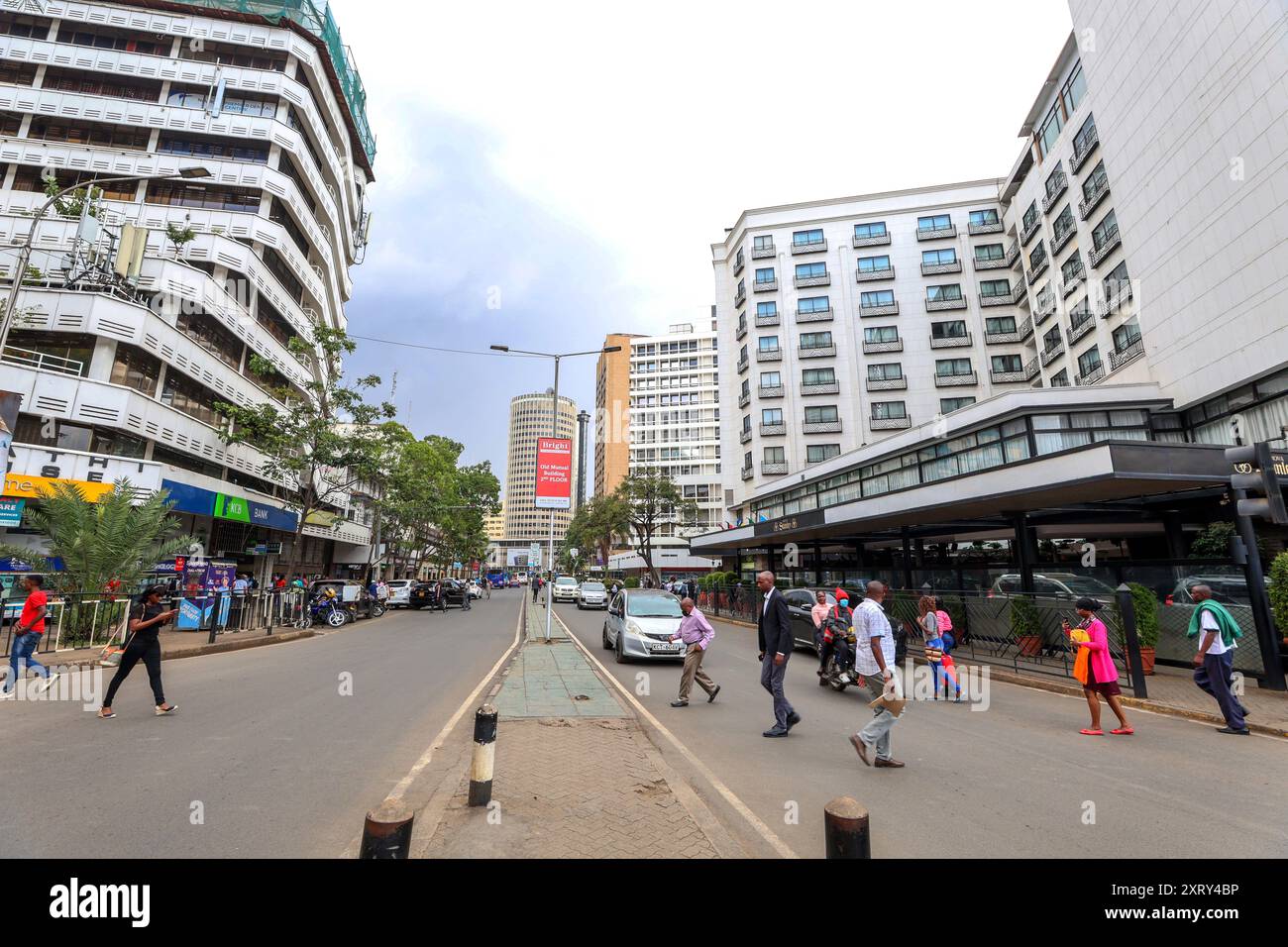 View of a street in downtown Nairobi, February 27, 2024 Stock Photo - Alamy