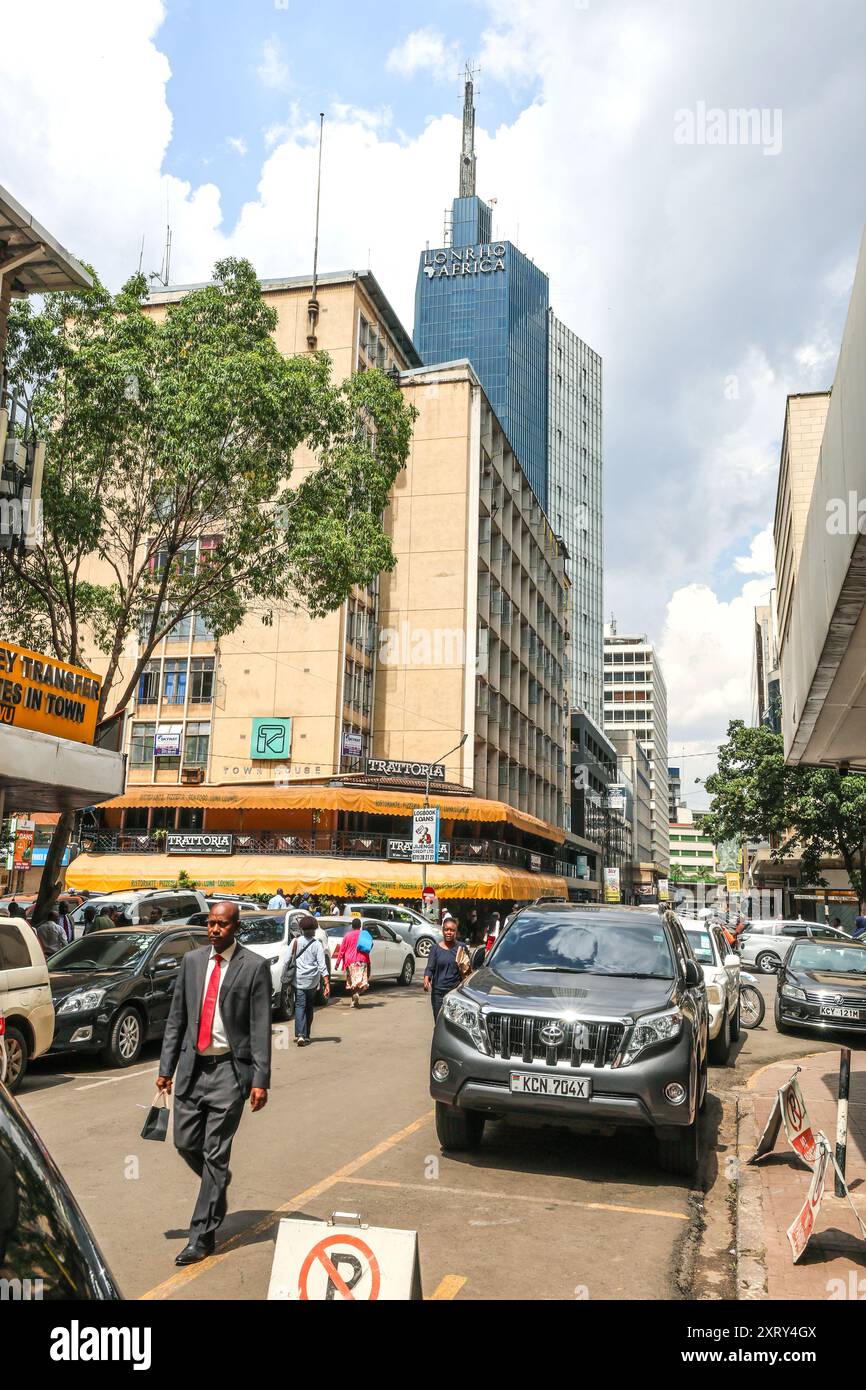 View of a street in downtown Nairobi, February 27, 2024 Stock Photo - Alamy