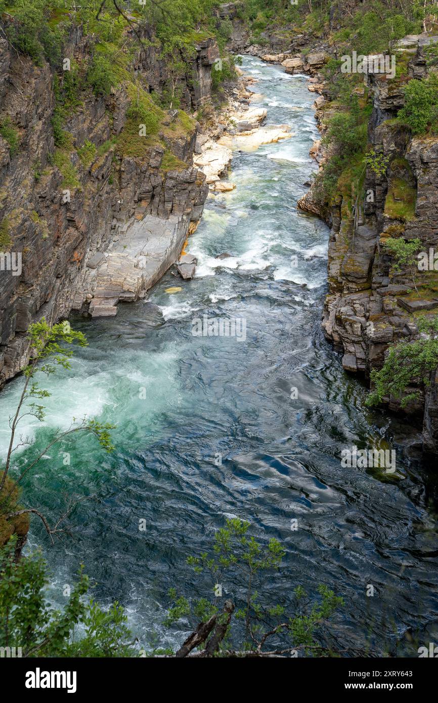 Abisko river canyon in Abisko National Park, Sweden Stock Photo - Alamy