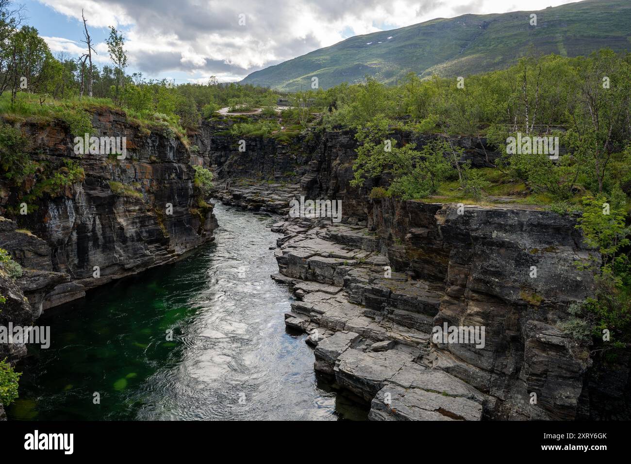 Abisko river canyon in Abisko National Park, Sweden Stock Photo - Alamy