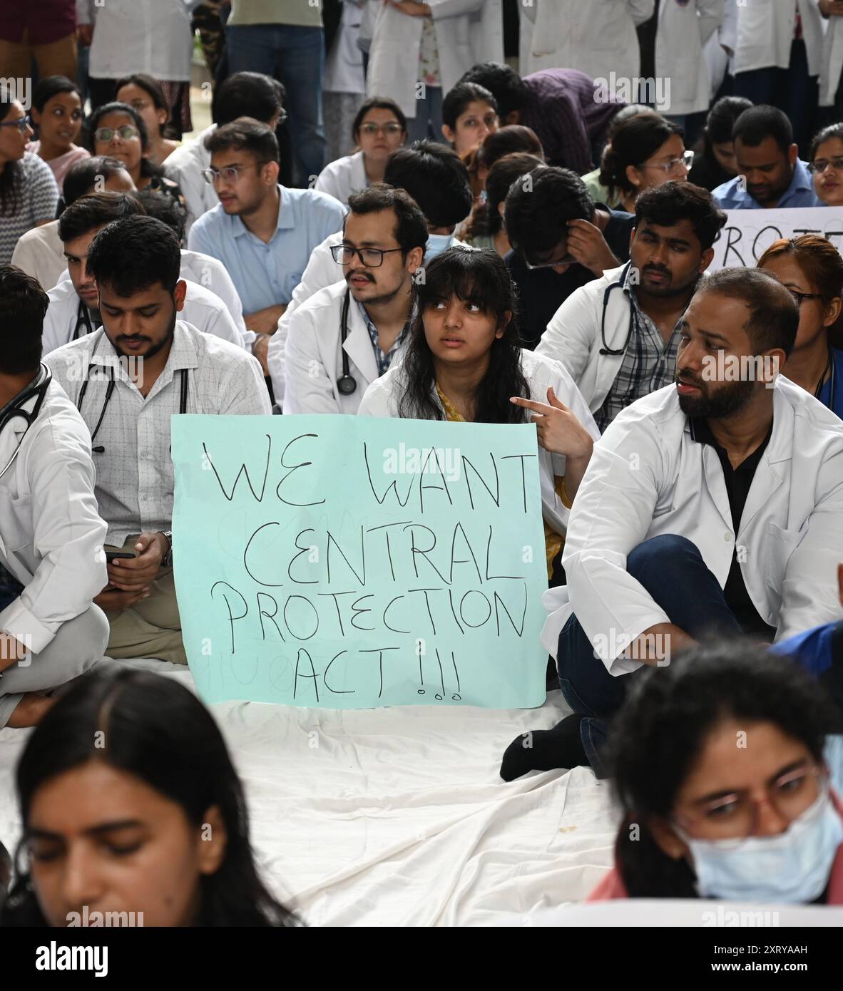 NEW DELHI, INDIA - AUGUST 12: RML doctors stage a protest at hospital ...