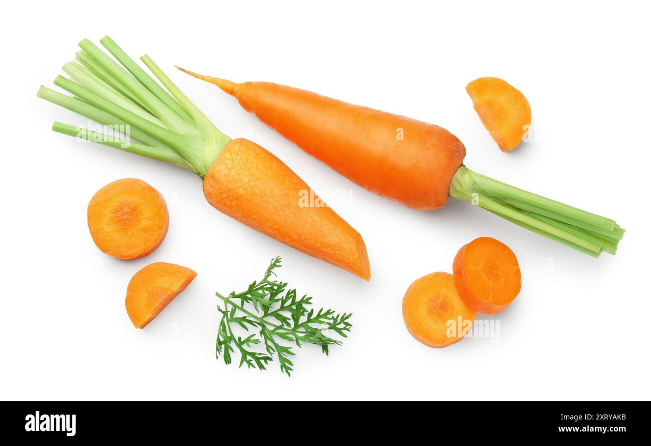 Top view salad carrots Cut Out Stock Images & Pictures - Alamy