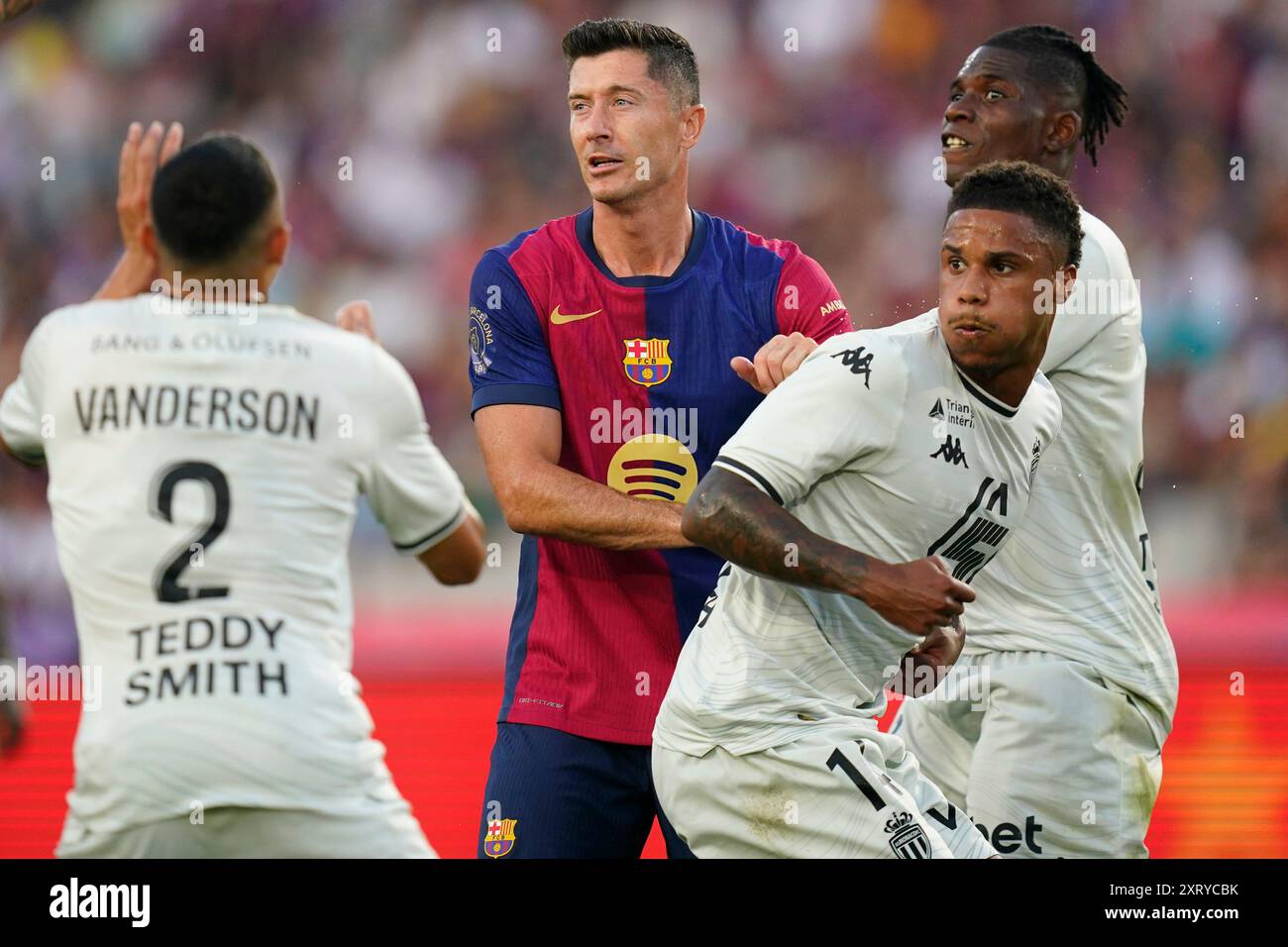 Barcelona, Spain. 12th Aug, 2024. Robert Lewandowski of FC Barcelona ...