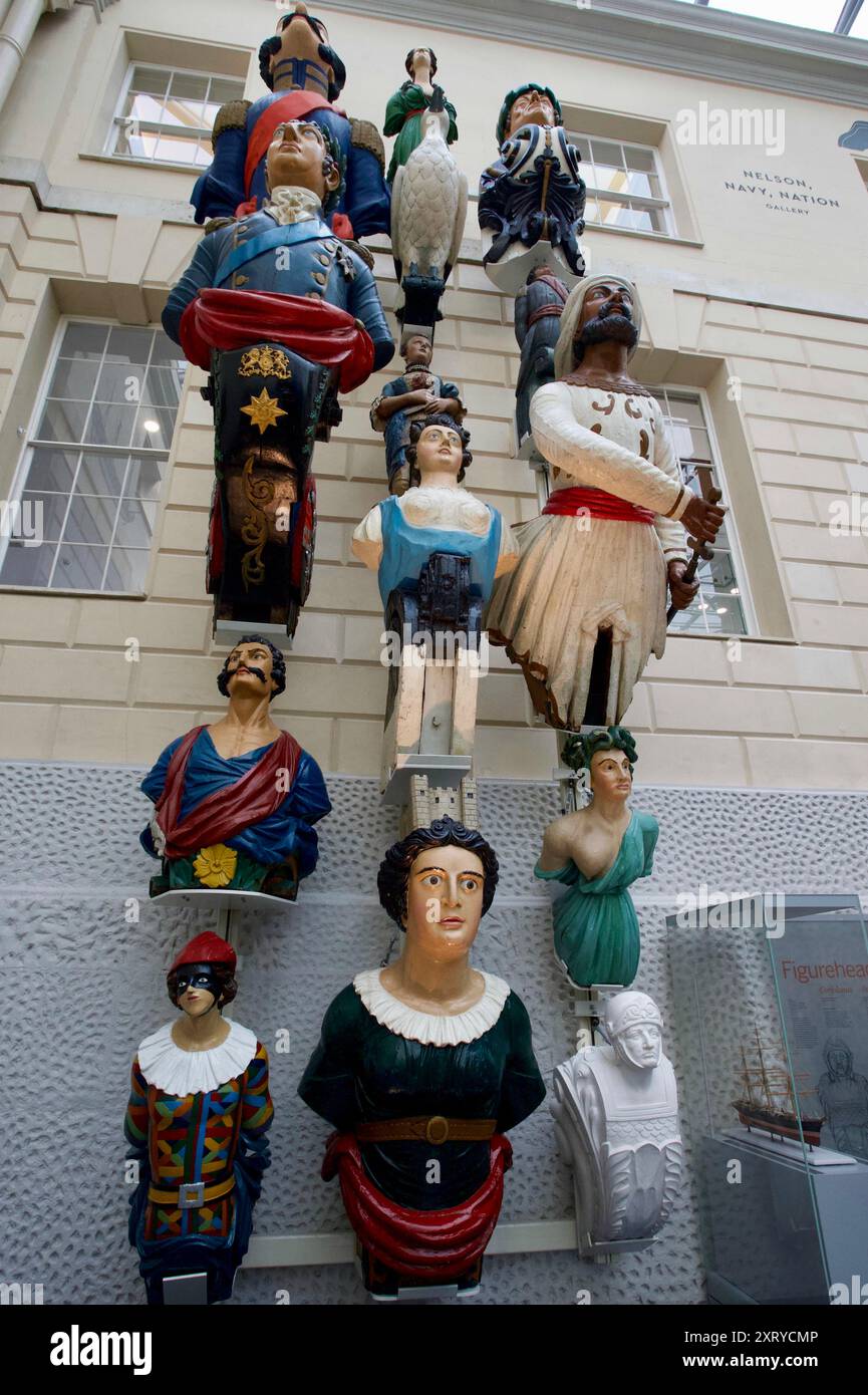 Figureheads, National Maritime Museum, Greenwich, London, England Stock ...