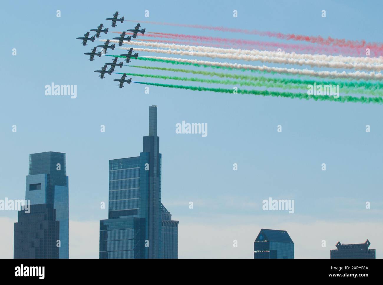 The Italian Air Force's Frecce Tricolori (Tricolor Arrows) aerobatic ...