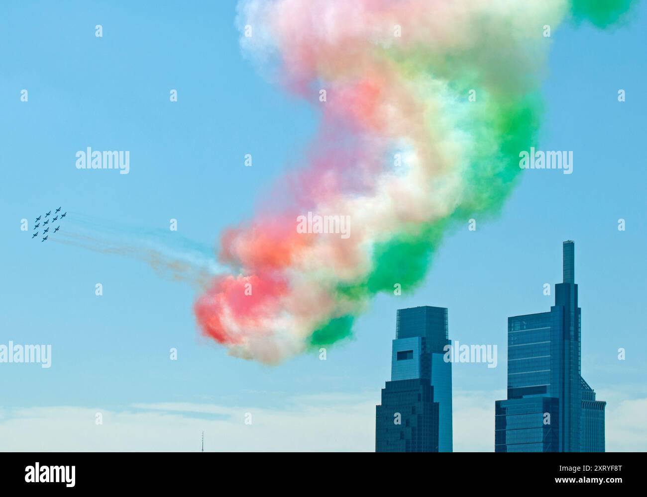 The Italian Air Force's Frecce Tricolori (Tricolor Arrows) aerobatic ...