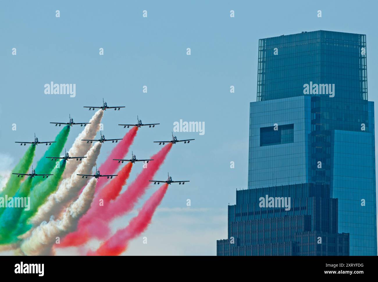 The Italian Air Force's Frecce Tricolori (Tricolor Arrows) aerobatic ...