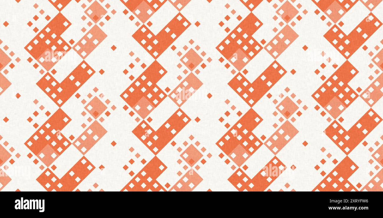 Simple glitch geometric seamless abstract border with playful woven ...
