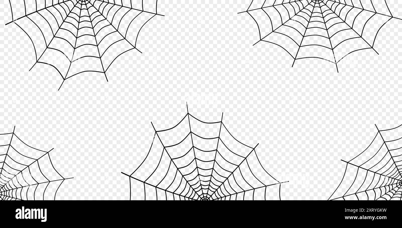 Spider web on transparent background Stock Vector Image & Art - Alamy