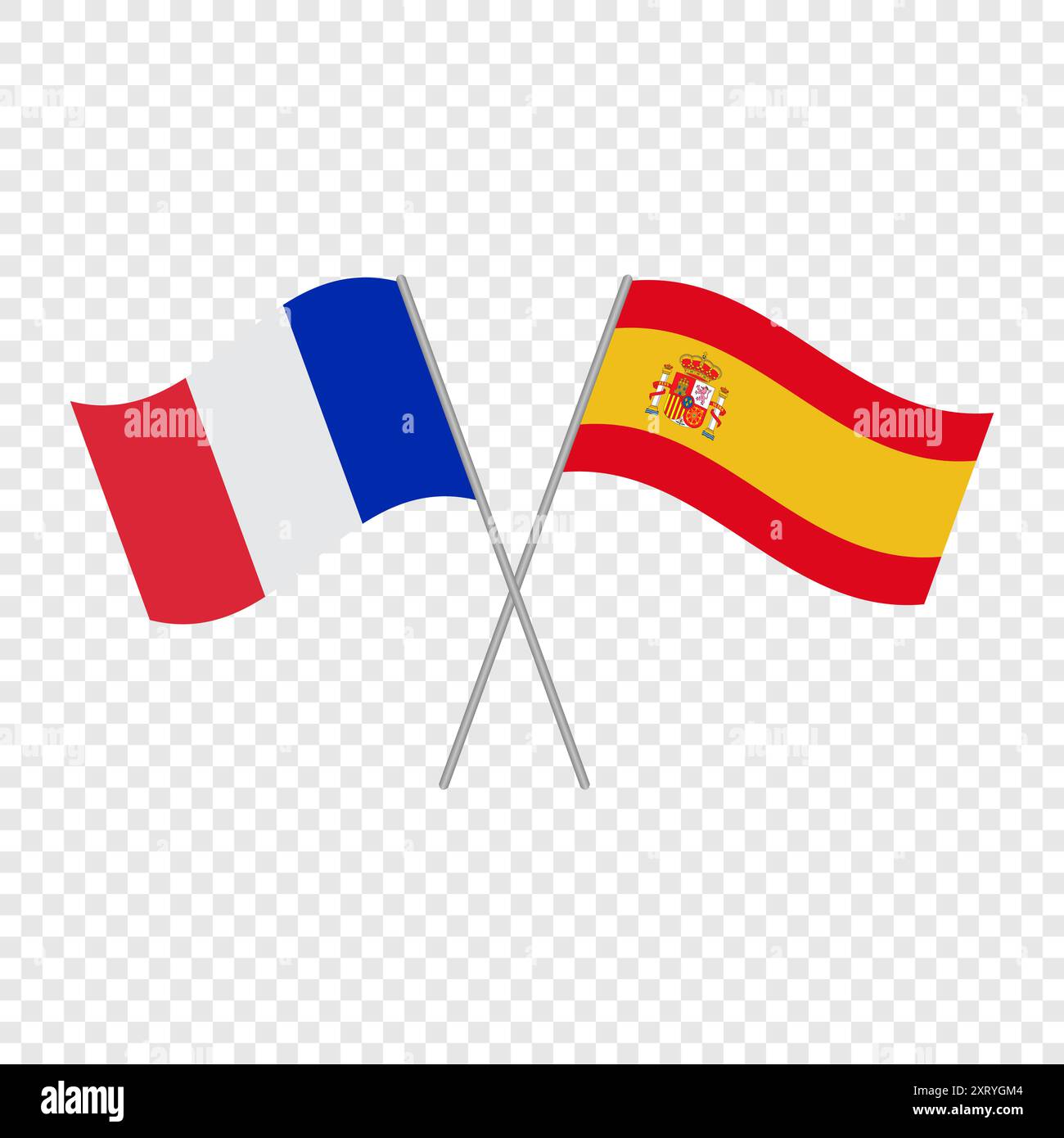 Spanish and french flags Stock Vector Images - Alamy