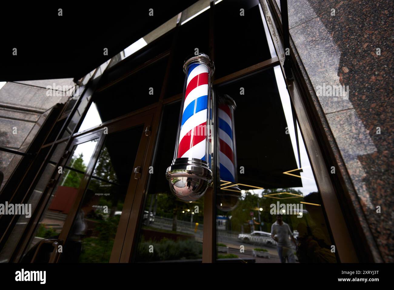Barber shop vintage pole hi-res stock photography and images - Alamy