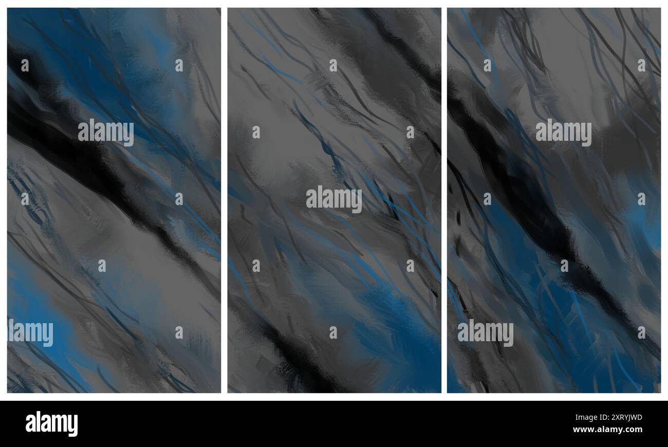 Modern interior triptych Stock Photo - Alamy