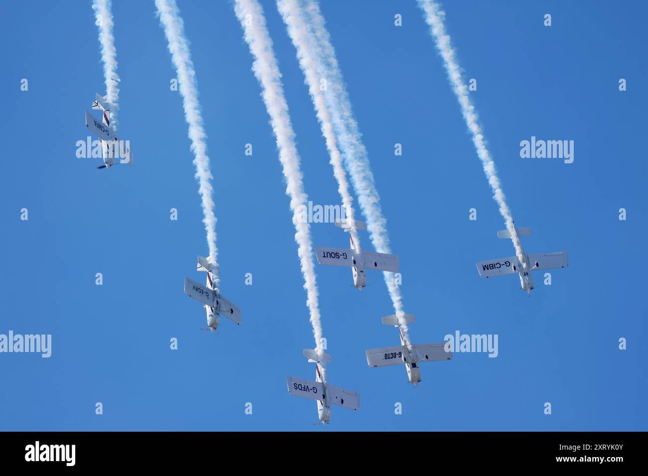 The Ravens aerobatic display team flying at the Blackpool Air Show ...