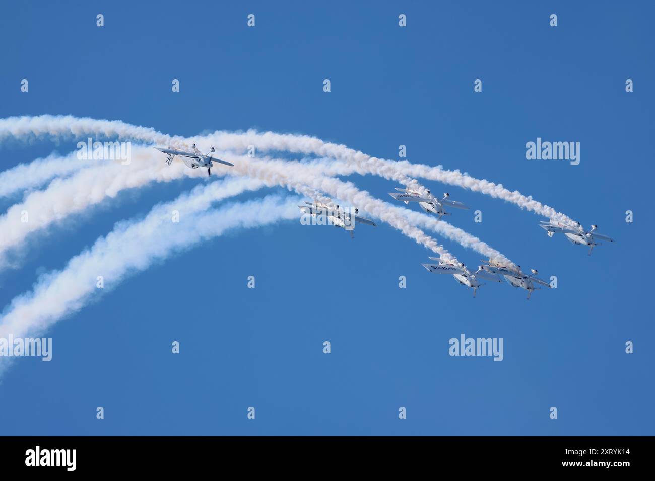The Ravens aerobatic display team flying at the Blackpool Air Show ...