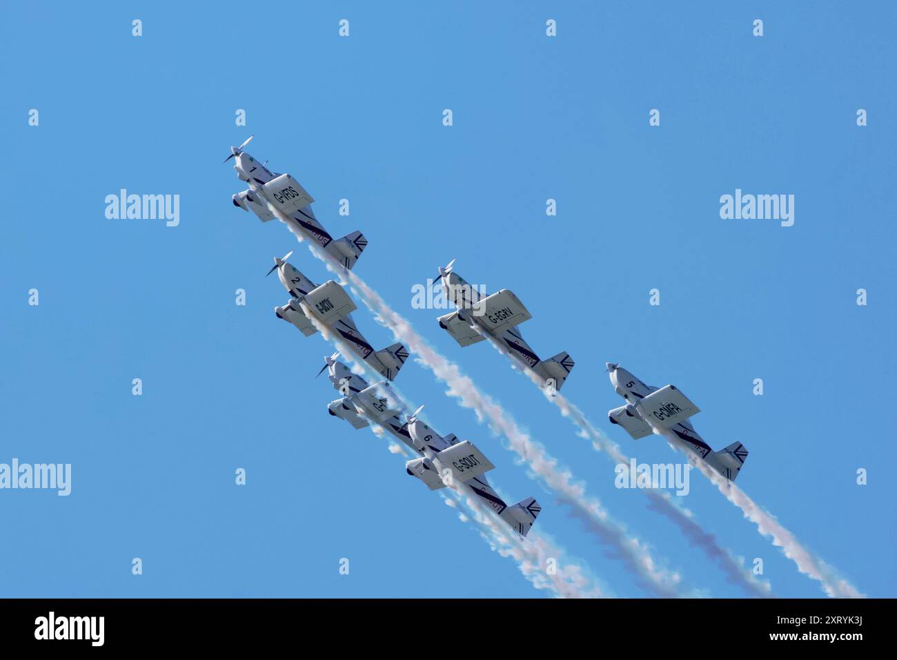 The Ravens aerobatic display team flying at the Blackpool Air Show ...
