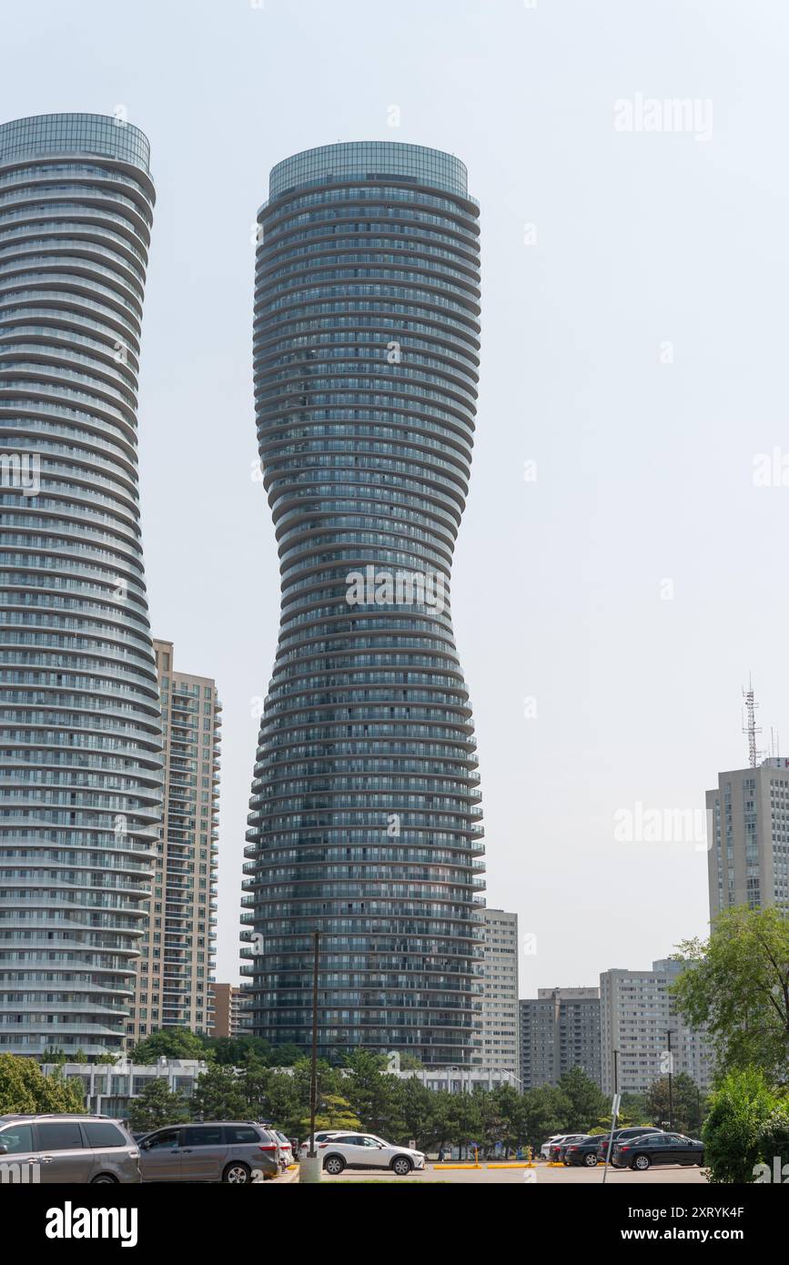 exterior of Absolute Towers, designed by Yansong Ma (2007-2012) also ...